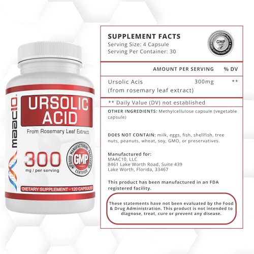 URSOLIC ACID 300MG (CONTAINS 100MG OF ROSEMARY LEAF EXTRACT STANDARDIZ ...