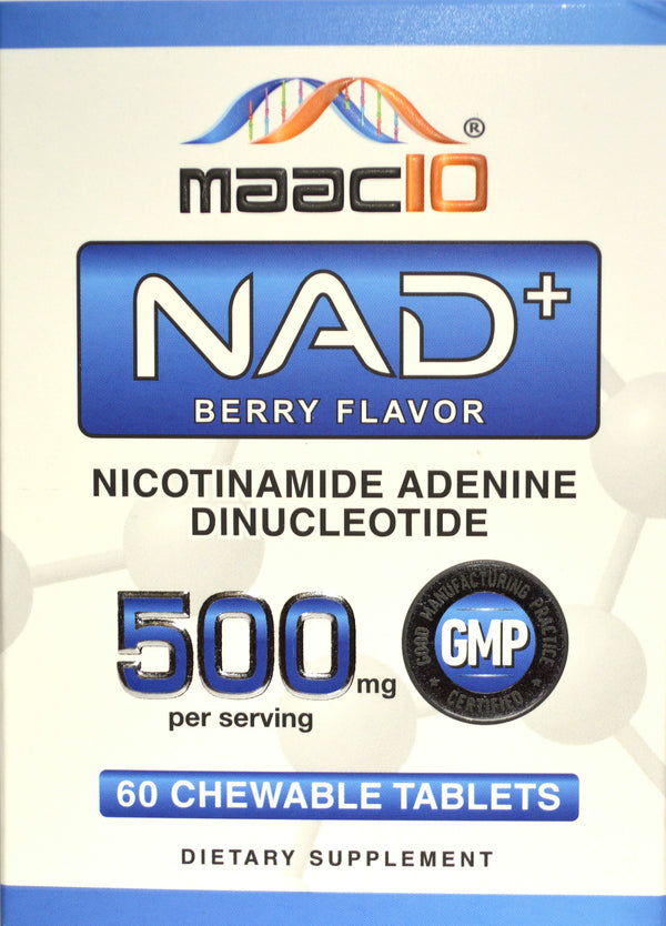 NAD+ 500mg Great Tasting Easy Chews Berry Flavored - MAAC10 Formulas