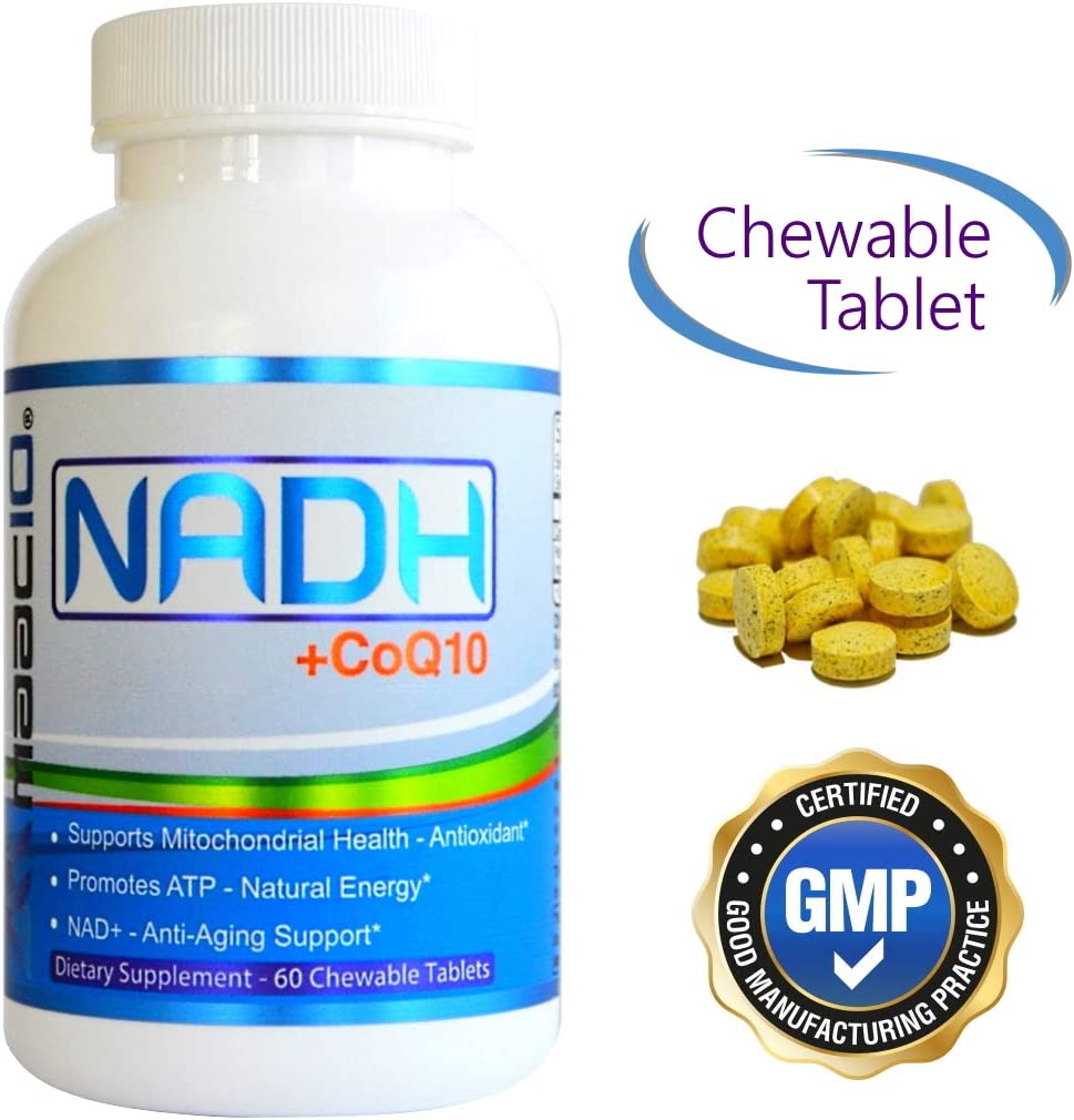 MAAC10 NADH + CoQ10 50mg PANMOL NADH + 100mg CoQ10 - Great Tasting Che ...